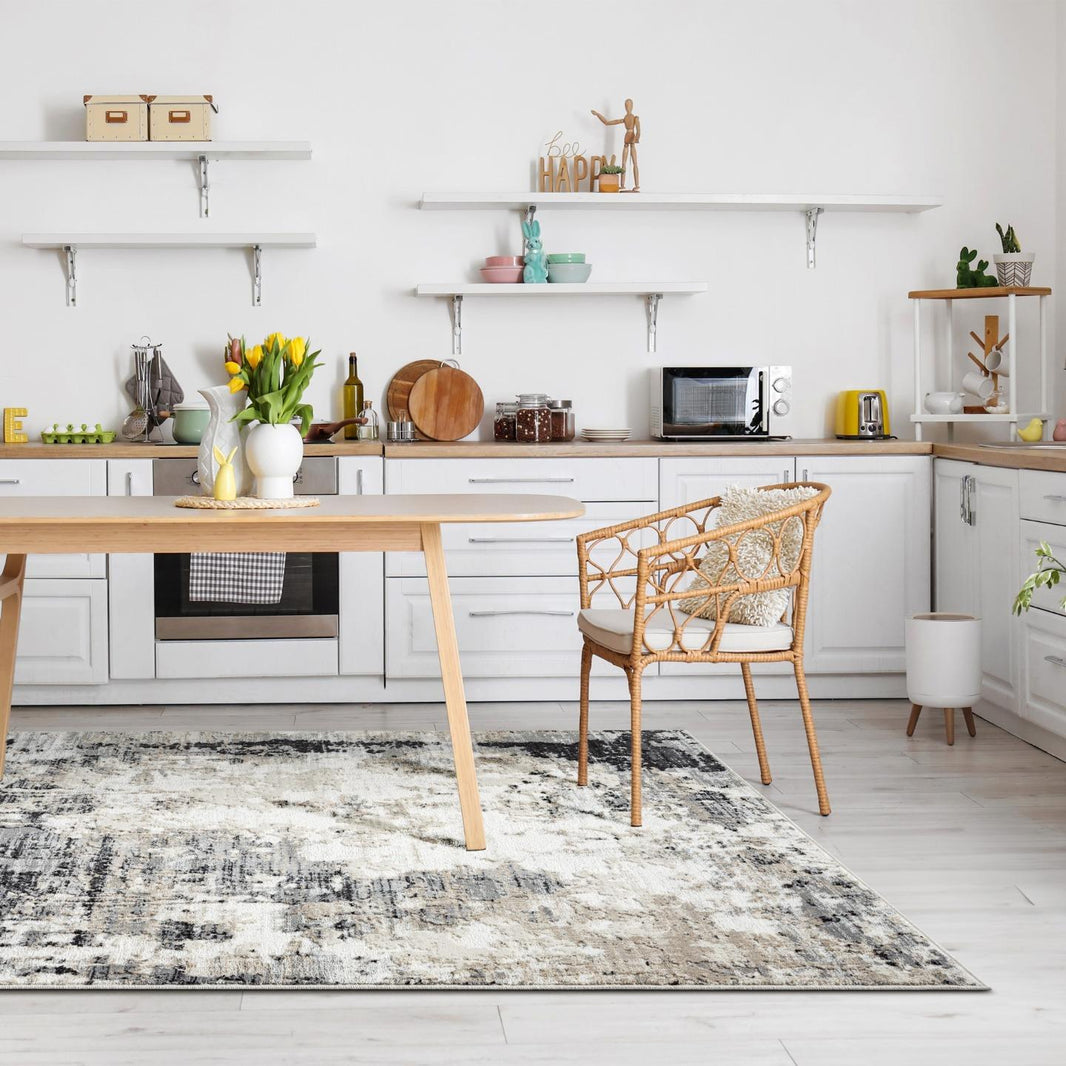 Boho Abstract Area Rug | Luxe Weavers | Textured Carpet