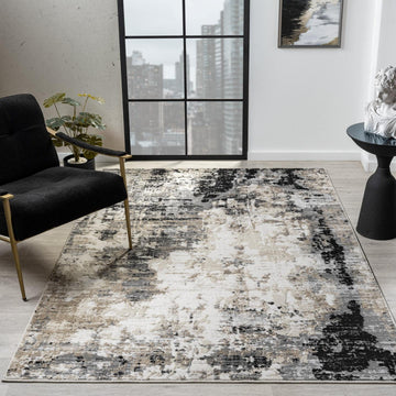 Boho Abstract Area Rug | Luxe Weavers | Textured Carpet