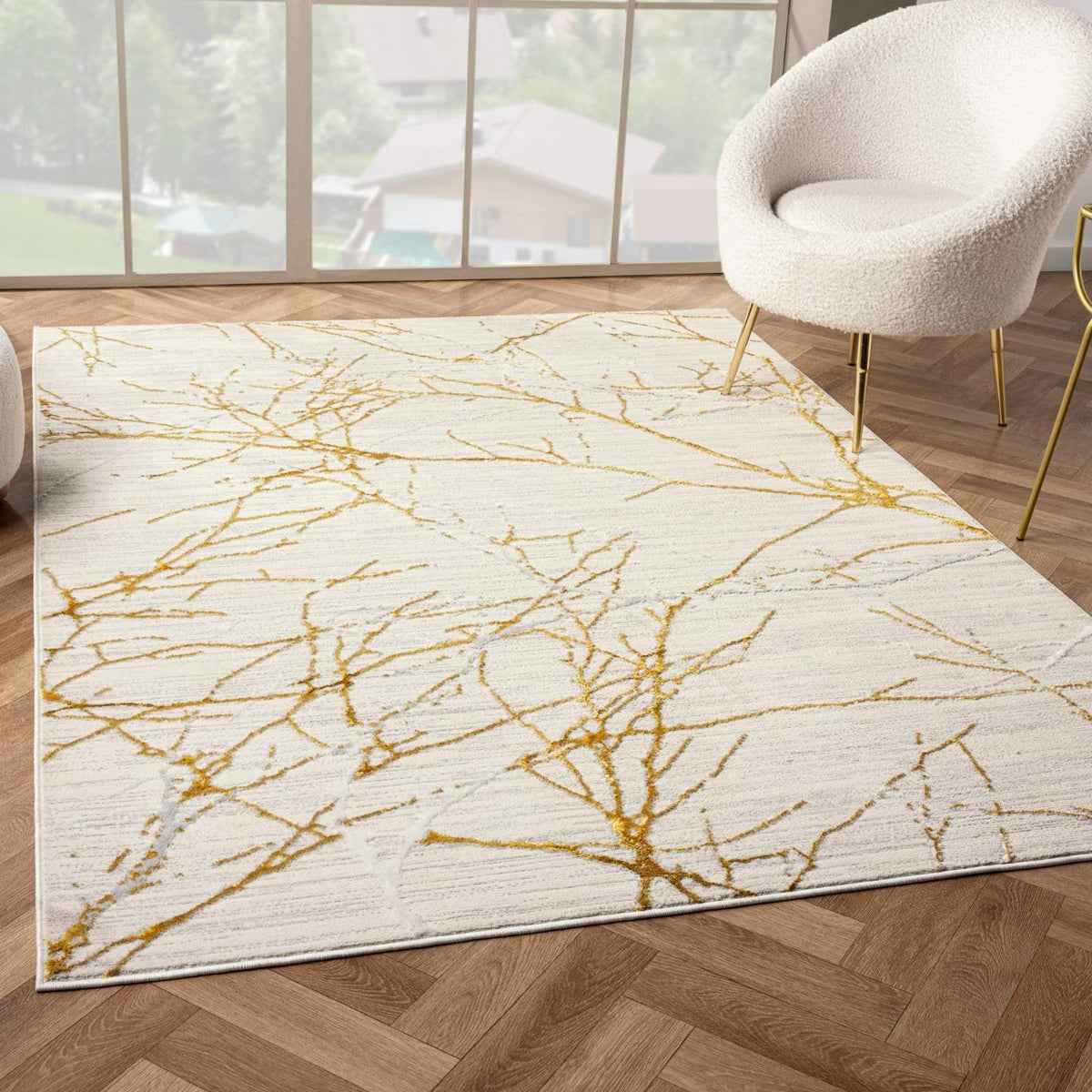 Modern 372 Abstract Branches Area Rug | Luxe Weavers | Abstract Carpet
